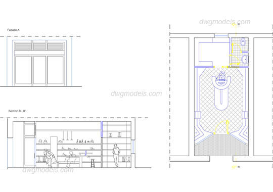 Shop 1 DWG, free CAD Blocks download